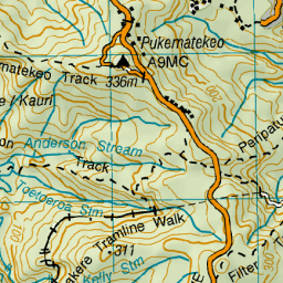 Waitakere Tramline Track, Auckland - NZ Topo Map