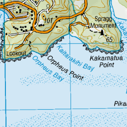 Orpheus Bay, Auckland - NZ Topo Map