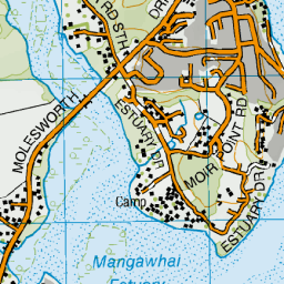 Mangawhai Estuary, Northland - NZ Topo Map