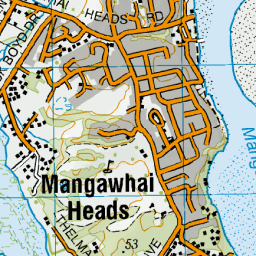 Mangawhai Heads, Northland - NZ Topo Map