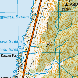 Te Kawau Pa, Taranaki - NZ Topo Map