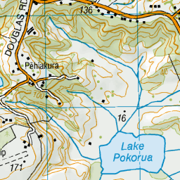 Lake Pokorua, Auckland - NZ Topo Map