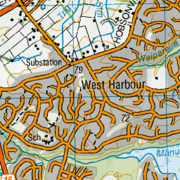 West Harbour, Auckland - NZ Topo Map
