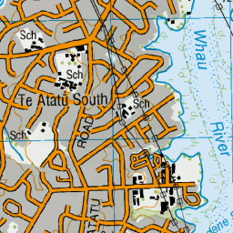 Whau River, Auckland - NZ Topo Map