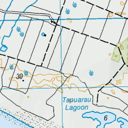 Tapuarau Lagoon, Taranaki - NZ Topo Map