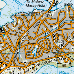Red Beach, Auckland - NZ Topo Map