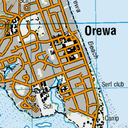 Orewa, Auckland - NZ Topo Map