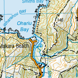 Wharehou Bay, Wellington - NZ Topo Map
