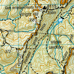 Karori Wildlife Sanctuary, Wellington - NZ Topo Map
