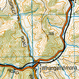 Whangamomona, Manawatu-Wanganui - NZ Topo Map