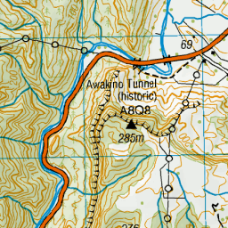 Awakino River, Waikato - NZ Topo Map