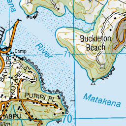Matakana River, Auckland - NZ Topo Map