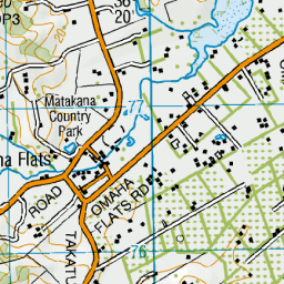 Omaha Flats, Auckland - NZ Topo Map