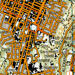 Mount Cook, Wellington - NZ Topo Map
