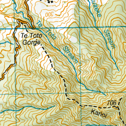 Te Toto Gorge, Waikato - NZ Topo Map