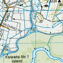 Kaiwaka No 1 Island, Waikato - NZ Topo Map