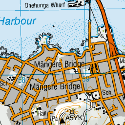 Mangere Bridge, Auckland - NZ Topo Map
