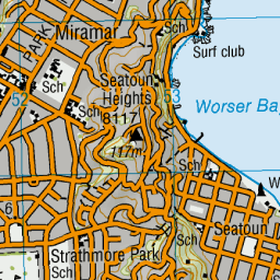 Strathmore Park, Wellington - NZ Topo Map