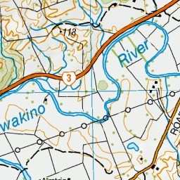 Awakino River, Waikato - NZ Topo Map