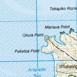 Okura Point, Waikato - NZ Topo Map