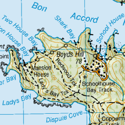 Shark Bay, Auckland - NZ Topo Map