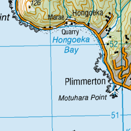 Hongoeka Bay, Wellington - NZ Topo Map