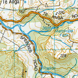 Marokopa Falls, Waikato - NZ Topo Map