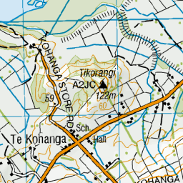 Te Kohanga, Waikato - NZ Topo Map
