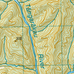 Tangarakau River, Manawatu-Wanganui - NZ Topo Map