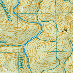 Tangarakau River, Manawatu-Wanganui - NZ Topo Map
