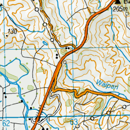 Waipari Stream, Waikato - NZ Topo Map