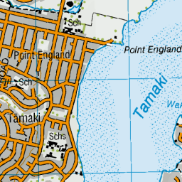 Point England, Auckland - NZ Topo Map