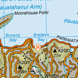 Porirua Harbour (Pauatahanui Arm), Wellington - NZ Topo Map