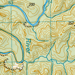 Tangarakau River, Manawatu-Wanganui - NZ Topo Map