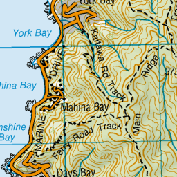 Mahina Bay, Wellington - NZ Topo Map