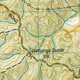 Waitaanga Saddle, Manawatu-Wanganui - NZ Topo Map