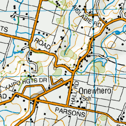 Onewhero, Waikato - NZ Topo Map