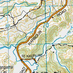 Papakura Stream, Waikato - NZ Topo Map
