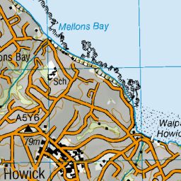 Howick Beach, Auckland - NZ Topo Map
