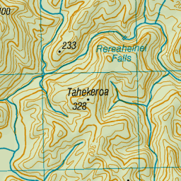 Tahekeroa, Manawatu-Wanganui - NZ Topo Map