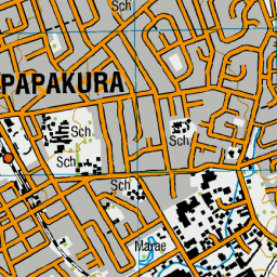 PAPAKURA, Auckland - NZ Topo Map