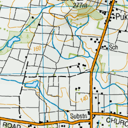 Pukekawa, Waikato - NZ Topo Map