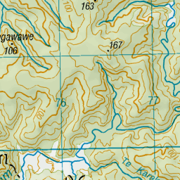 Te Karaka Stream, Waikato - NZ Topo Map