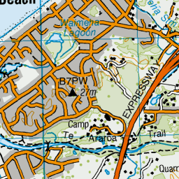 Waikanae Beach, Wellington - NZ Topo Map