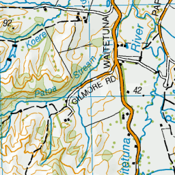 Waitetuna River, Waikato - NZ Topo Map