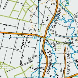 Sunnybrook, Auckland - NZ Topo Map
