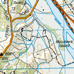 Motutawa Island, Waikato - NZ Topo Map