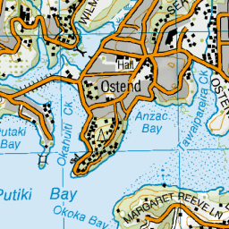 Putiki Bay, Auckland - NZ Topo Map