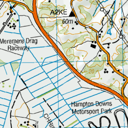 Meremere Drag Raceway, Waikato - NZ Topo Map