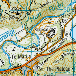 Hutt River, Wellington - NZ Topo Map